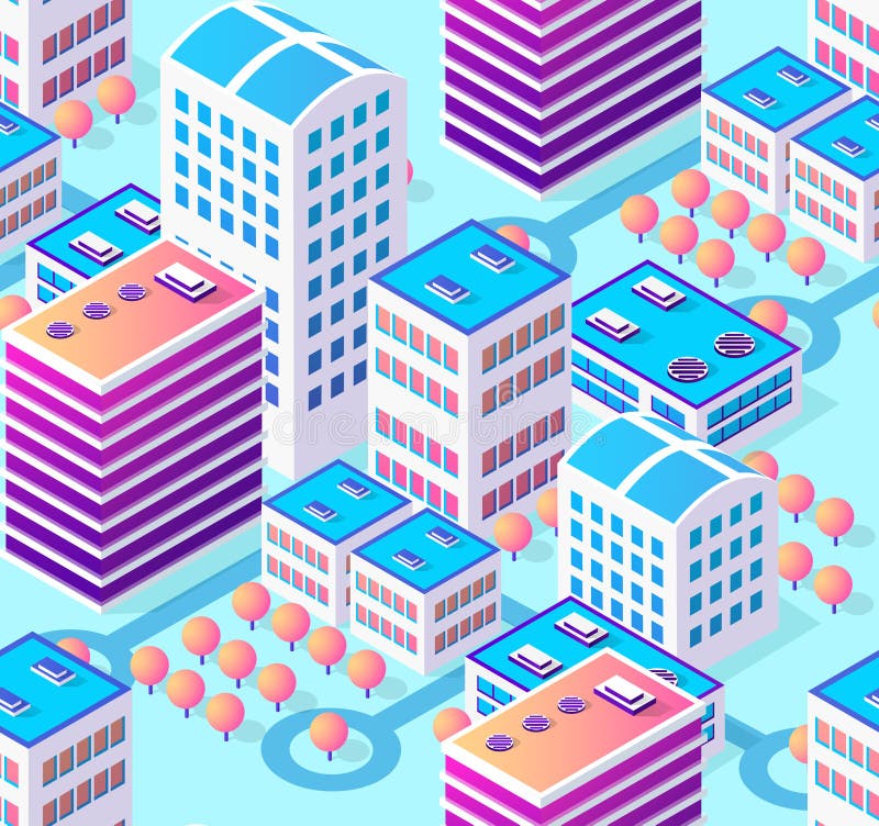 Architecture Vector Illustration City for Seamless Repeating Stock ...