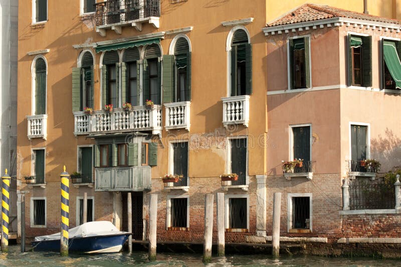 Architecture in Venice stock image. Image of home, stripes - 17747651