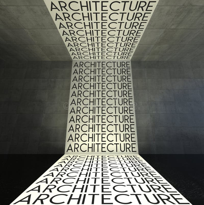 Architecture on Wall, Modern Interior Stock Illustration - Illustration ...