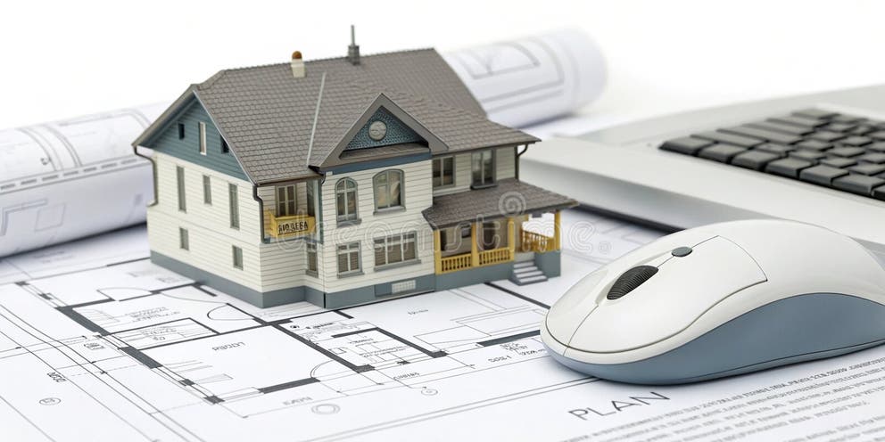 Architecture Web. 3D Rendering of a Residential Architecture Model on ...