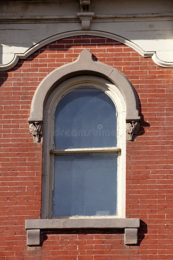 Architecture: Window on Brick Wall Stock Photo - Image of center ...