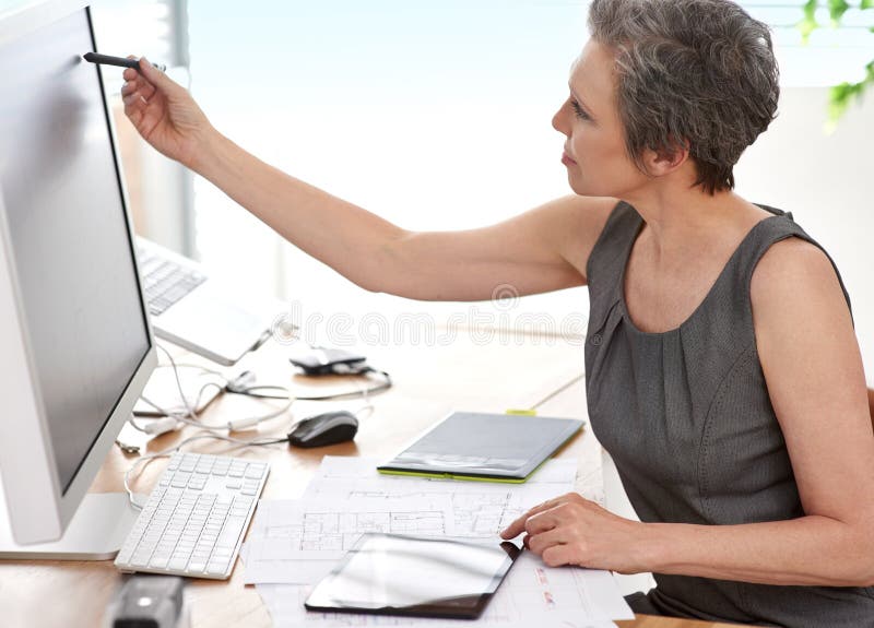 Architecture, Woman and Design on Computer for Planning, Housing ...