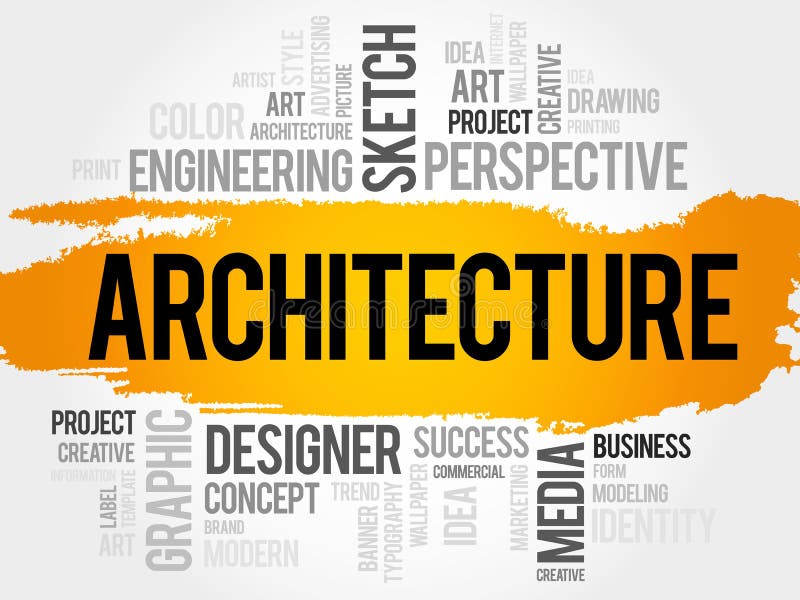Architecture word cloud stock illustration. Illustration of drawing ...