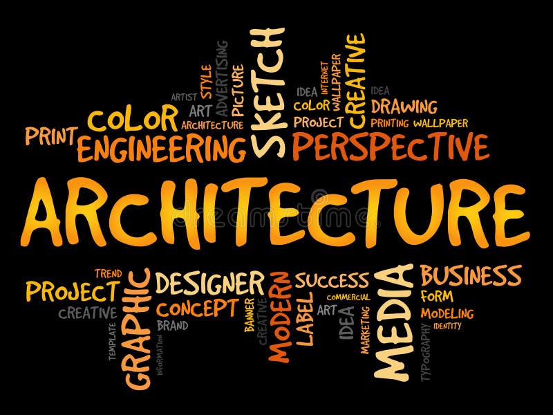Architecture word cloud stock illustration. Illustration of business ...