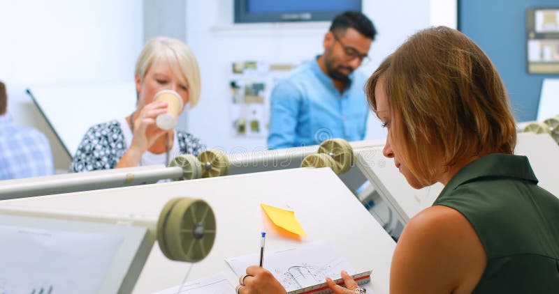 Architectures Working at Drafting Table 4k Stock Video - Video of ...