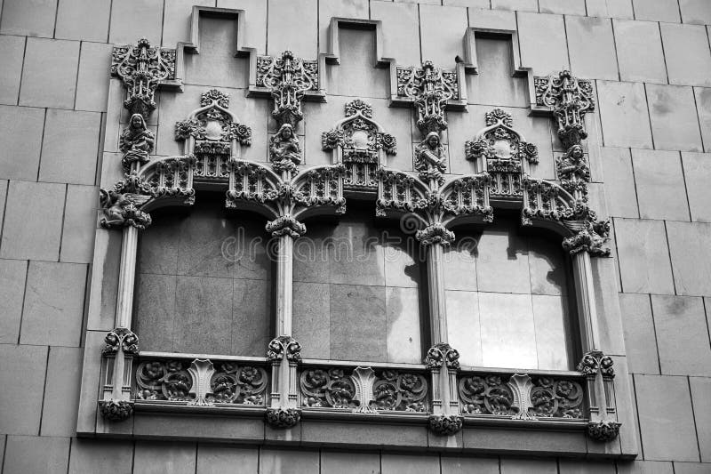 Architecural Detailed Window in Barcelona. Stock Image - Image of ...