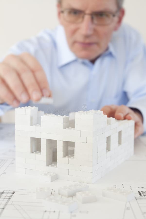 Architekt Constructing a Building Stock Photo - Image of object ...