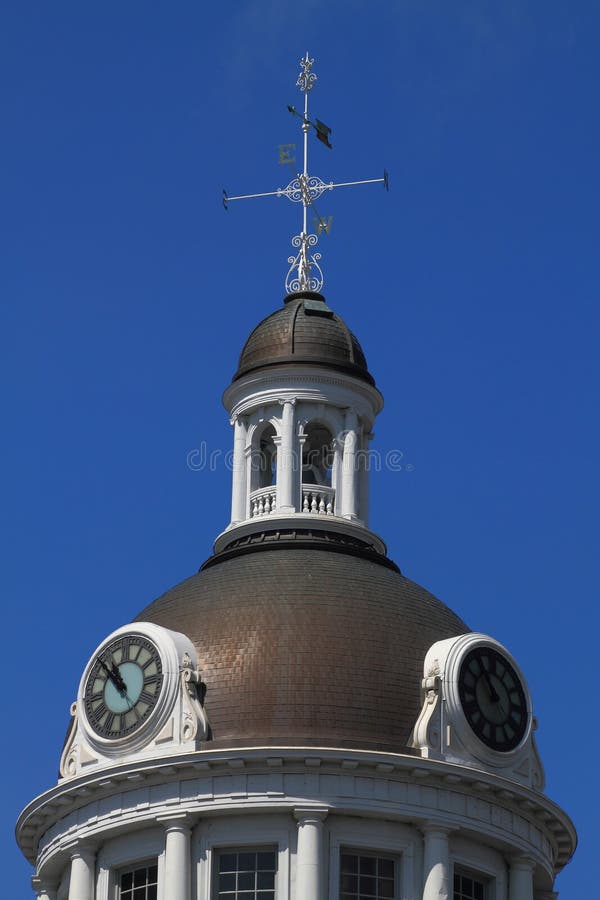 Architekturdetail Kingston City Hall Clock-Turm Stockfoto - Bild von ...