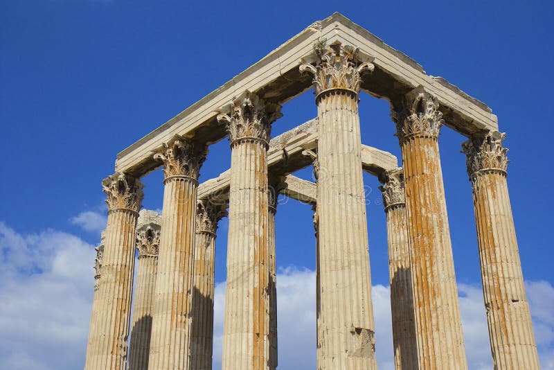 Colonne greche, Atene immagine stock. Immagine di normale - 19782965