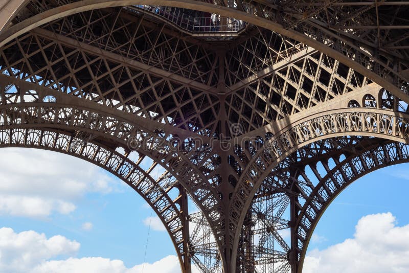 Architure Abstract of Iron Structure of Beams and Girders Making a ...