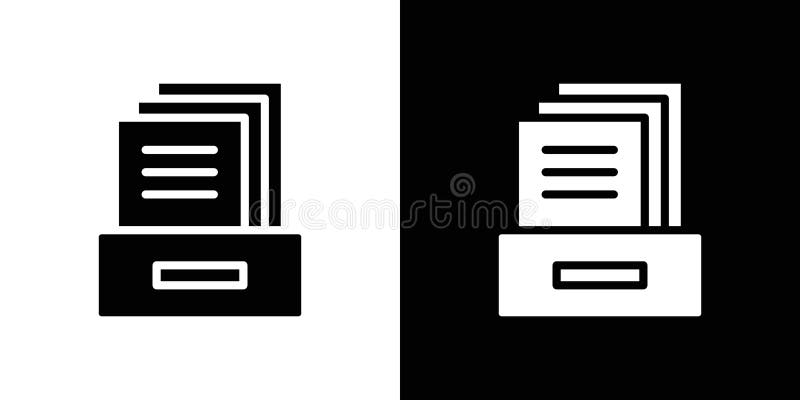 Archival Box with Documents Icon Logo Set Vector Stock Vector ...