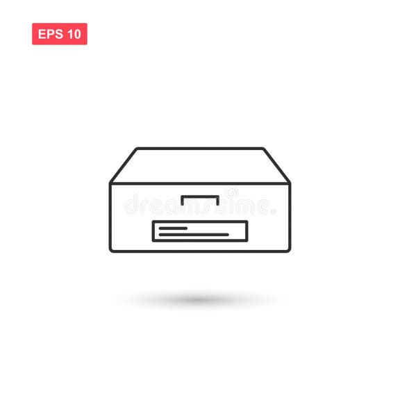 Archive Box Icon Vector Isolated 9 Stock Vector - Illustration of logo ...