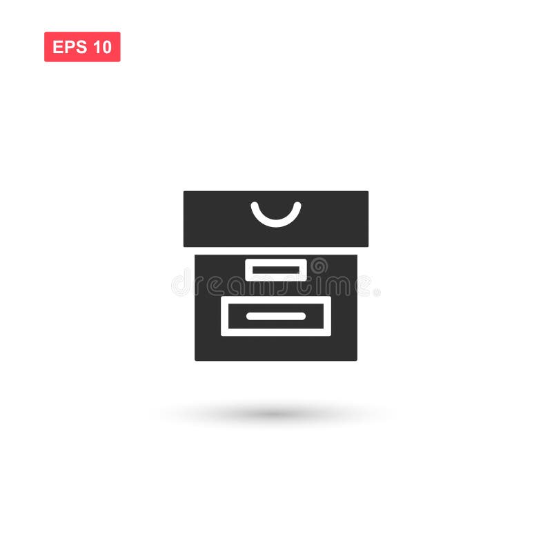 Archive Box Icon Vector Isolated 2 Stock Vector - Illustration of style ...