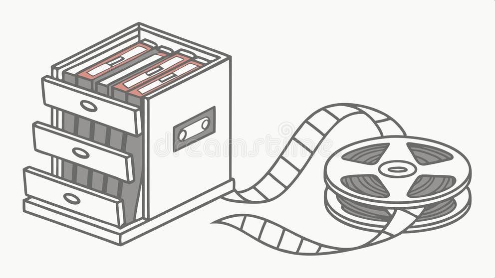 Archive Boxes Illustration, Data Storage and File Organization Vector ...