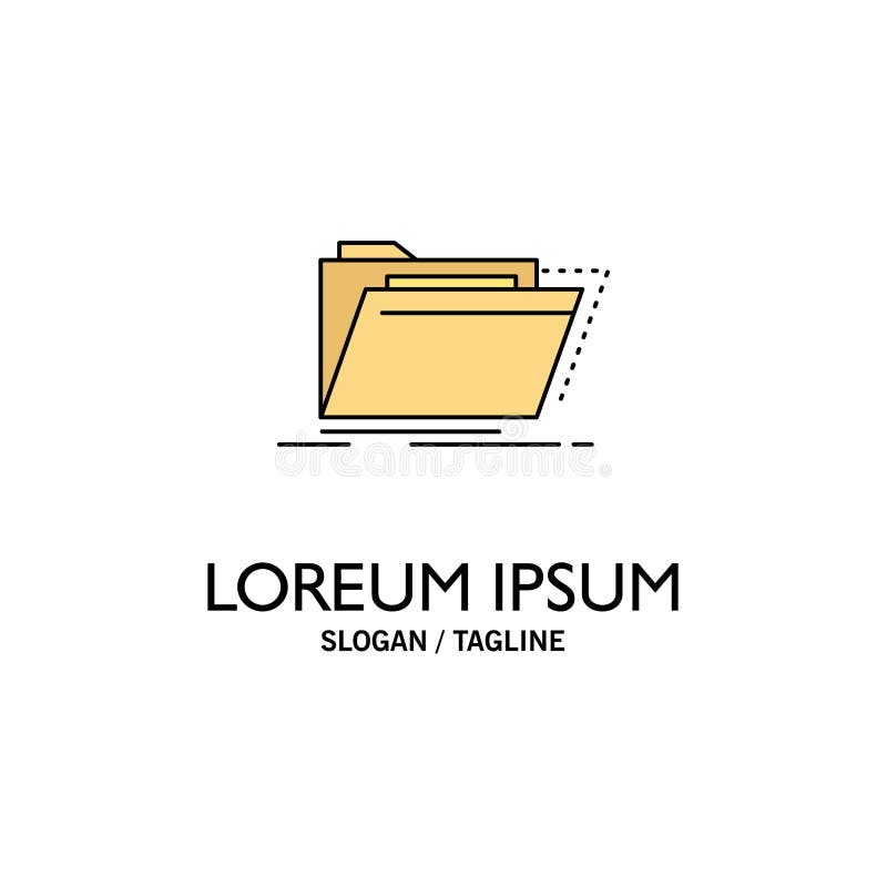 Archive, Catalog, Directory, Files, Folder Flat Color Icon Vector Stock ...