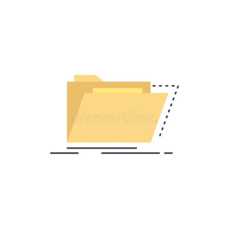 Archive, Catalog, Directory, Files, Folder Flat Color Icon Vector Stock ...