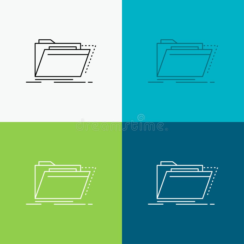 Archive, Catalog, Directory, Files, Folder Icon Over Various Background ...