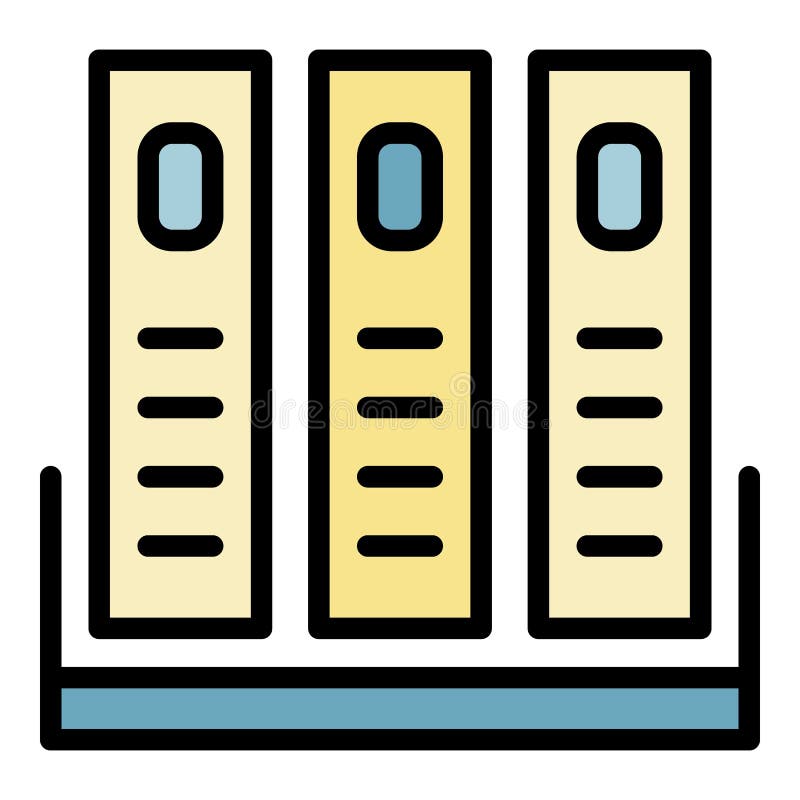 Archive Cell Icon Color Outline Vector Stock Vector - Illustration of ...