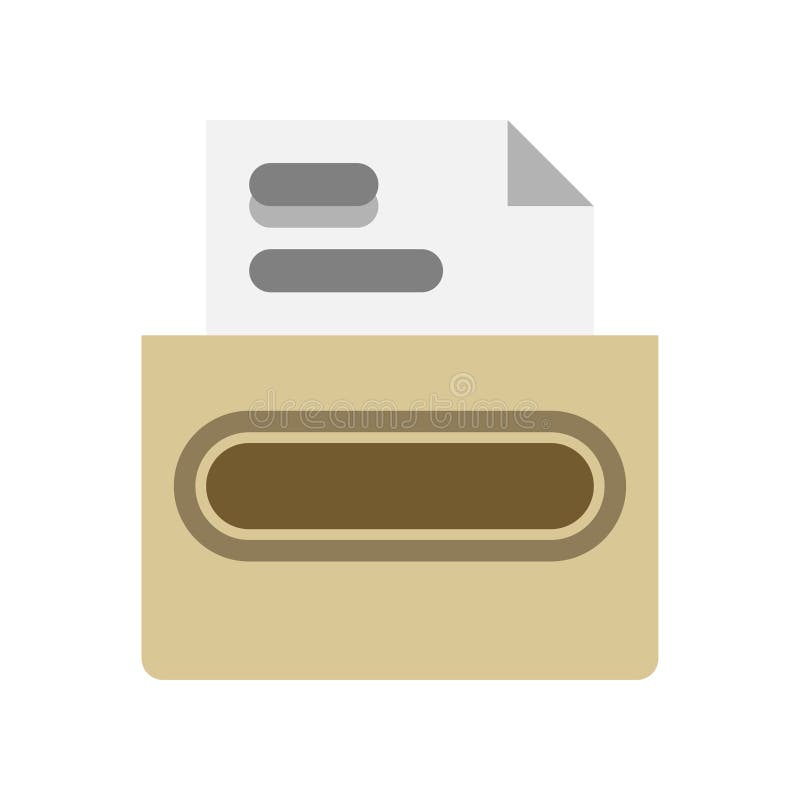 Archive Document Box Icons. Flat Style Office Symbols for Digital ...