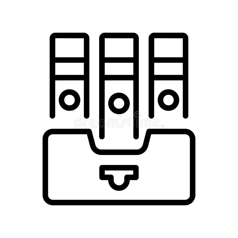Archive, documents icon stock vector. Illustration of meticulously ...