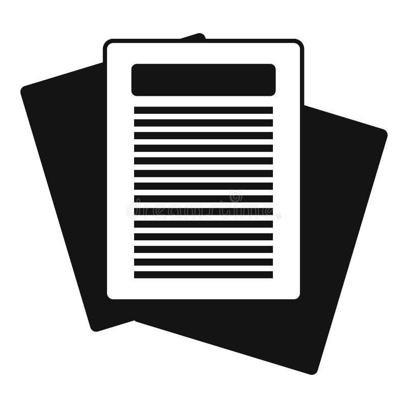 Archive Documents Icon, Simple Style Stock Vector - Illustration of ...