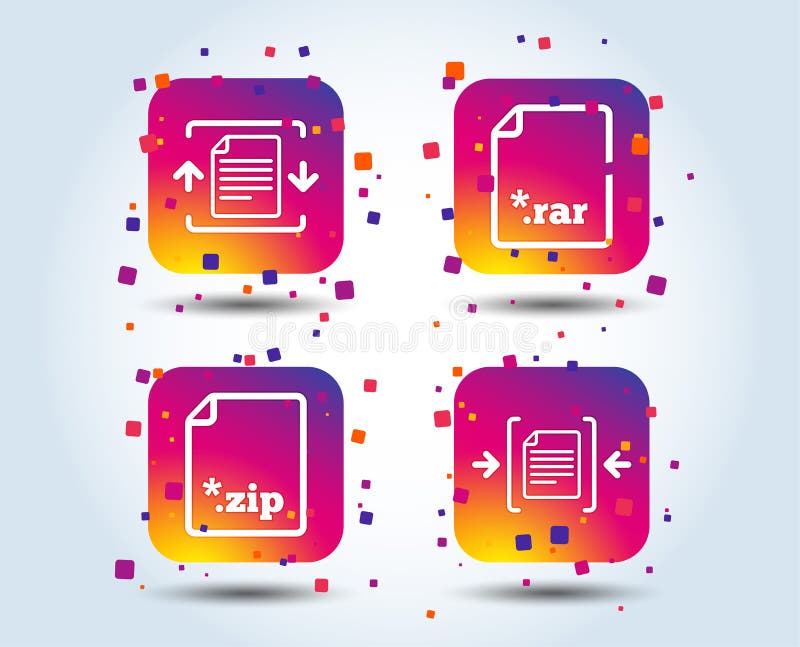 Archive File, Compressed Zipped Document. Stock Vector - Illustration ...