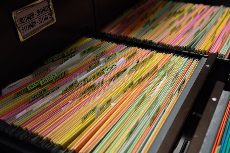 Archive files stock photo. Image of office, business - 57638628