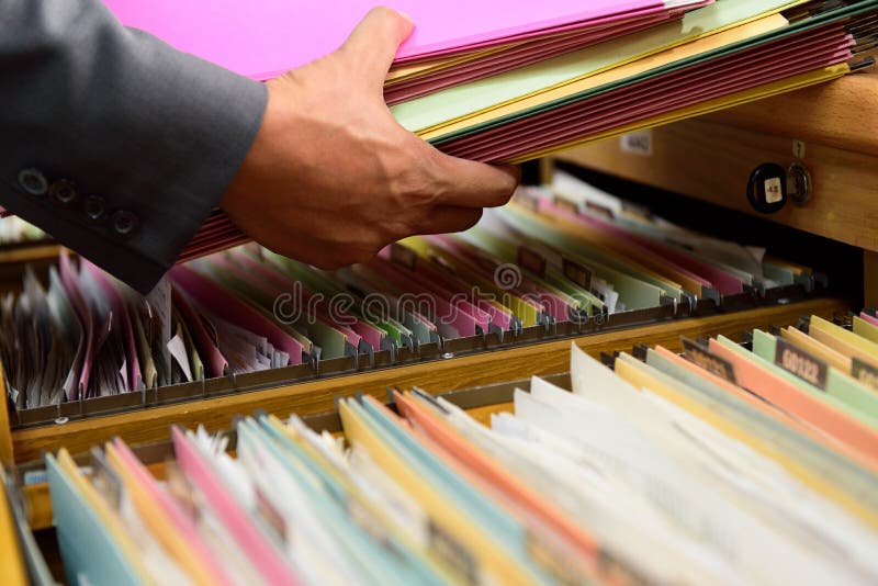 Archive files stock image. Image of drawer, closeup, archives - 57645287