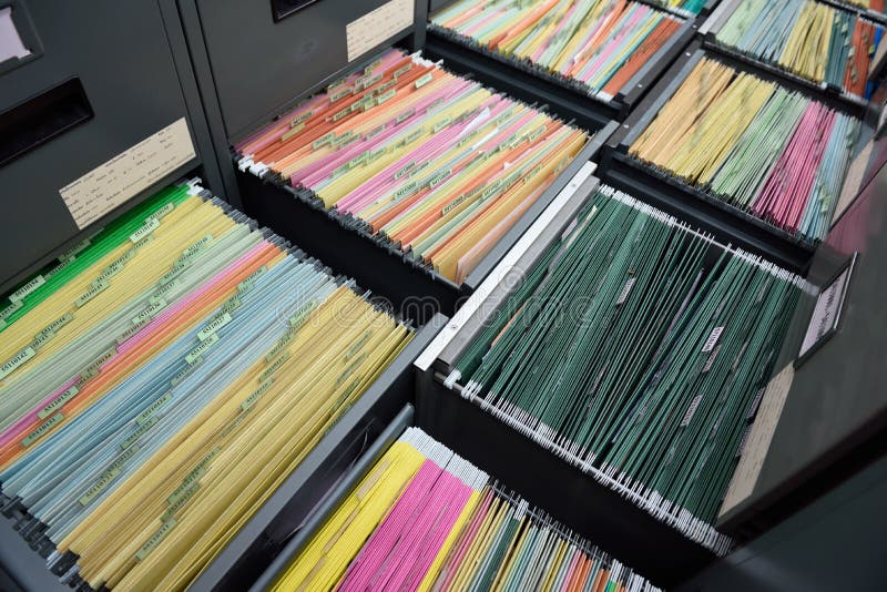 Archive files stock image. Image of archive, organization - 58161463