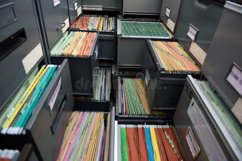 Archive files stock photo. Image of library, order, administrative ...