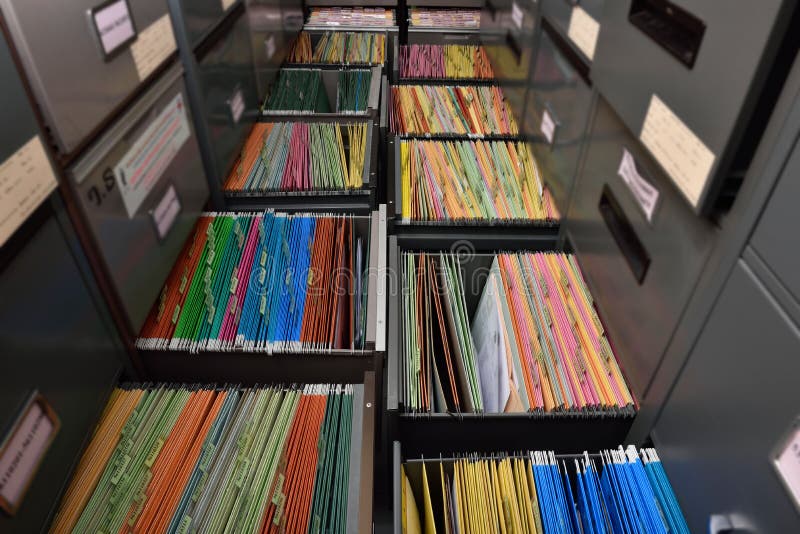Archive files stock image. Image of bureaucracy, shelf - 65998323