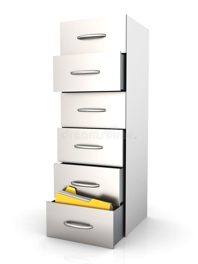 Locked file cabinet (3D) stock illustration. Illustration of iron ...