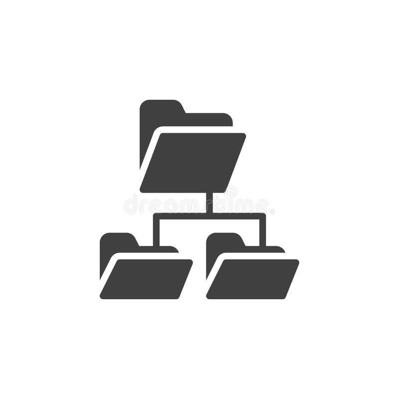 Archive Folder Connection Vector Icon Stock Vector - Illustration of ...