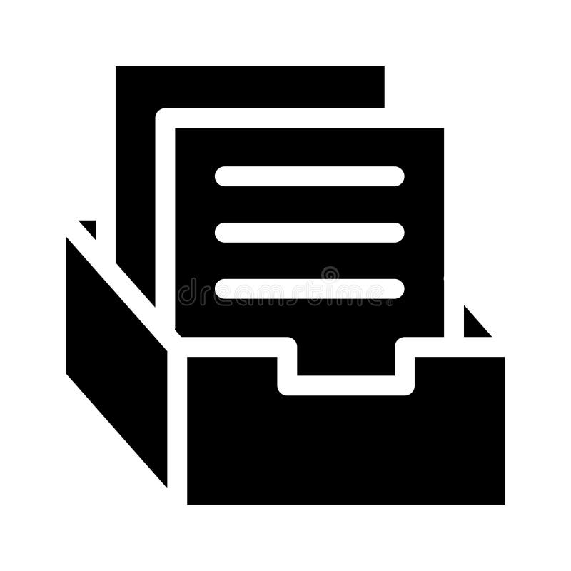 Archive icon stock illustration. Illustration of document - 100518876