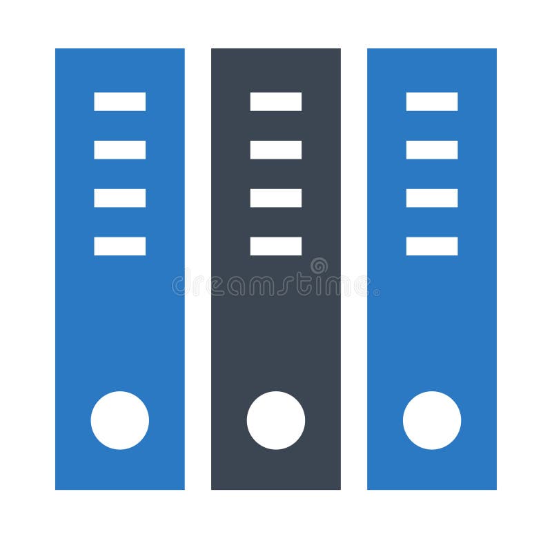 Archive Glyphs Double Color Icon Stock Illustration - Illustration of ...