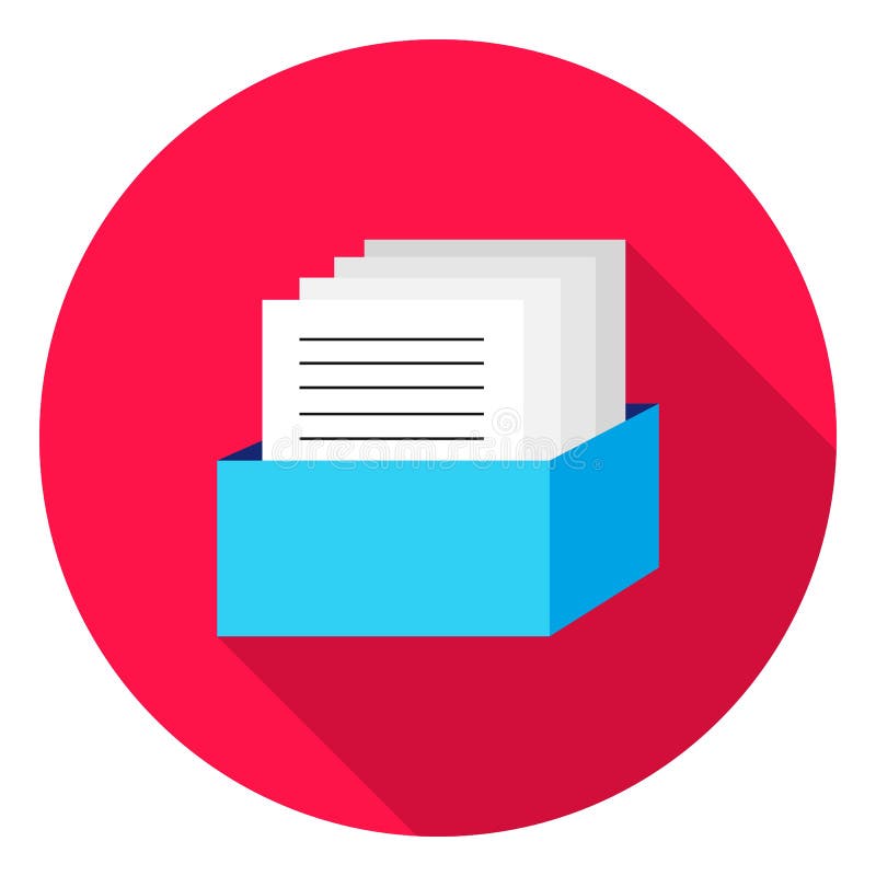 Archive Icon in Flat Style on White Background. School Symbol Stock ...