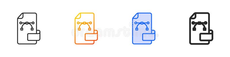 Archive Icon.Thin Linear, Gradient, Blue Stroke and Bold Style Design ...