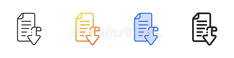 Archive Icon.Thin Linear, Gradient, Blue Stroke and Bold Style Design ...