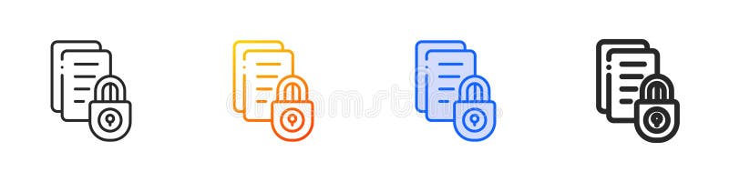 Archive Icon.Thin Linear, Gradient, Blue Stroke and Bold Style Design ...