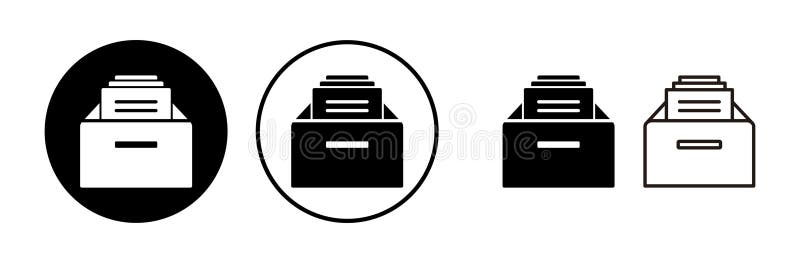 Archive Icon . Archive Storage Icon Vector. Folders Icon Stock Vector ...