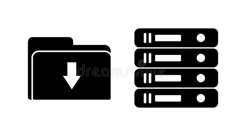 Archive Icon . Archive Storage Icon Vector. Folders Icon Stock ...