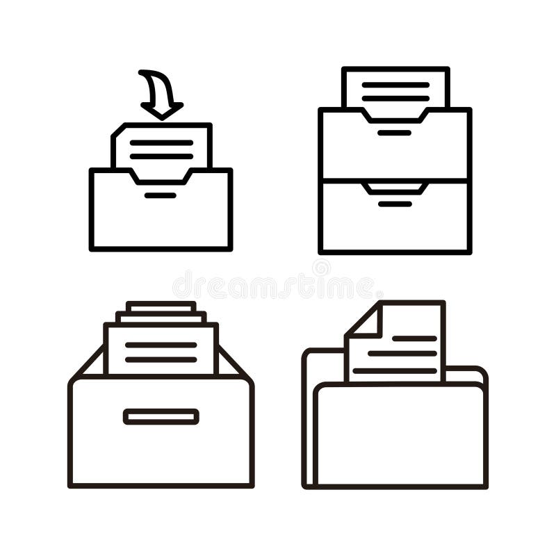 Archive Icon . Archive Storage Icon Vector. Folders Icon Stock Vector ...