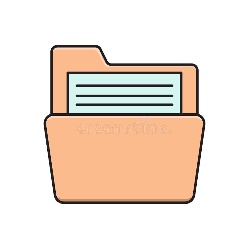 Archive Vector Color Flat Icon Stock Vector - Illustration of files ...