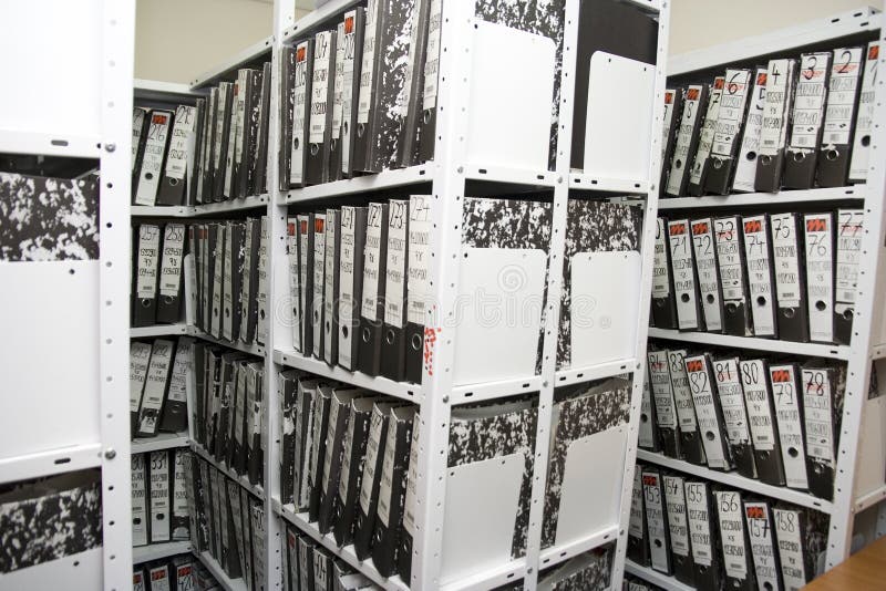 Archive room stock image. Image of corporate, binders - 4229281