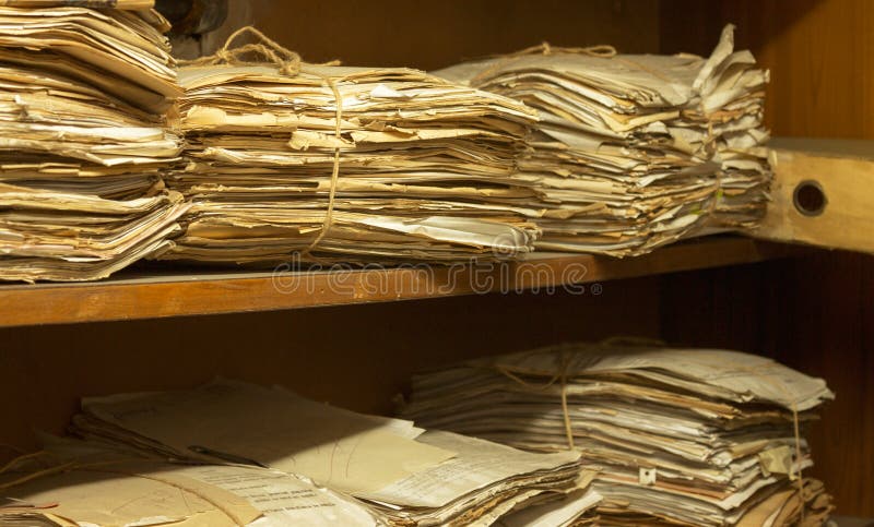 Files in Archive Room stock photo. Image of information - 90736188
