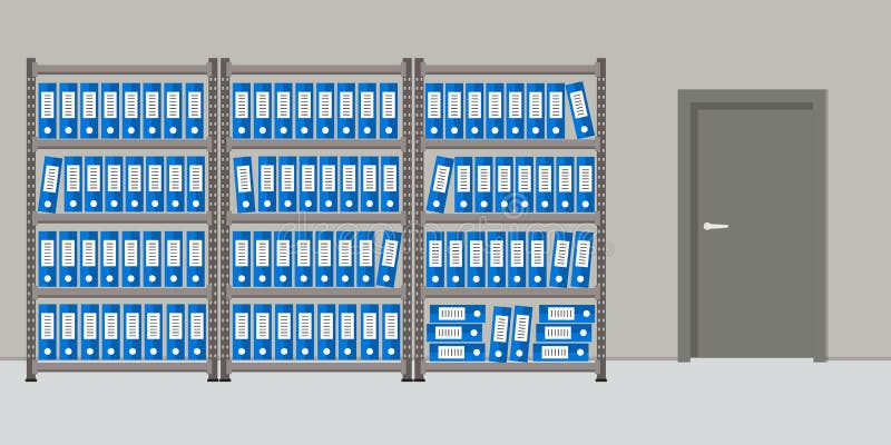 Archive. the Room for Storage of Documents. Interior Stock Vector ...