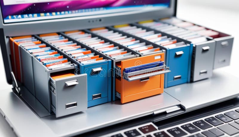 Archive Screen White File Catalog File Cloud Laptop Cabinet Cabinets ...