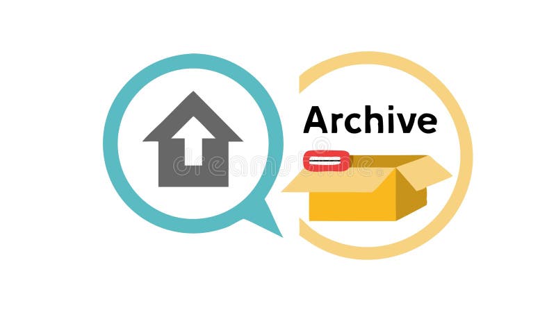 Archive Search Icon, Representing Finding Archived Files, Vector Design ...
