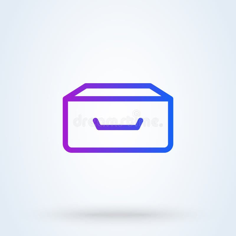 Archive Storage Sign Icon or Logo. File Cabinet Concept Stock Vector ...