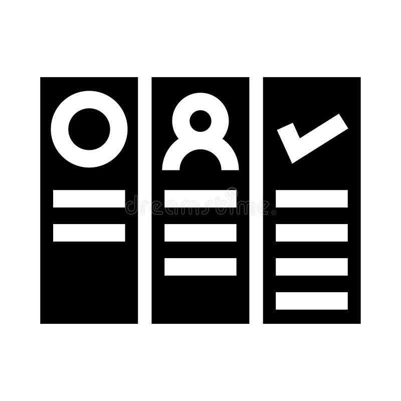 Archive glyphs icon stock illustration. Illustration of elements ...